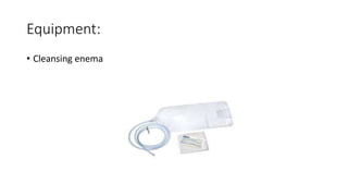 Enema administration. Suppository administration. Digital rectal ...