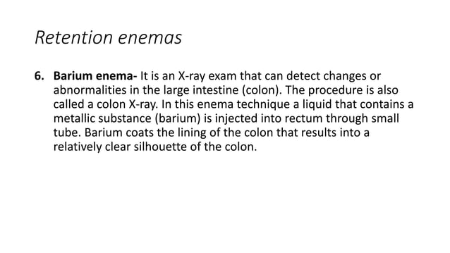Enemas | PPTX | Digestive Disorders | Diseases and Conditions