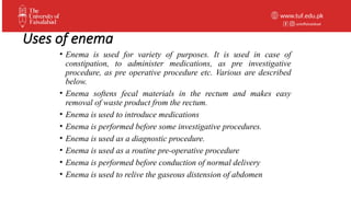 Enemas.pptx of the dosage form of pharmacy | PPTX