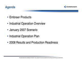 2008* Embraer Day ApresentaçãO OperaçõEs Industriais | PPT