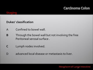 Neoplasm of Large Intestine | PPT
