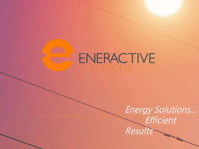 Eneractive Solutions - Power Plant Solutions for NAES Conference | PPT