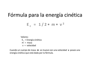 Energia Cinetica Formula
