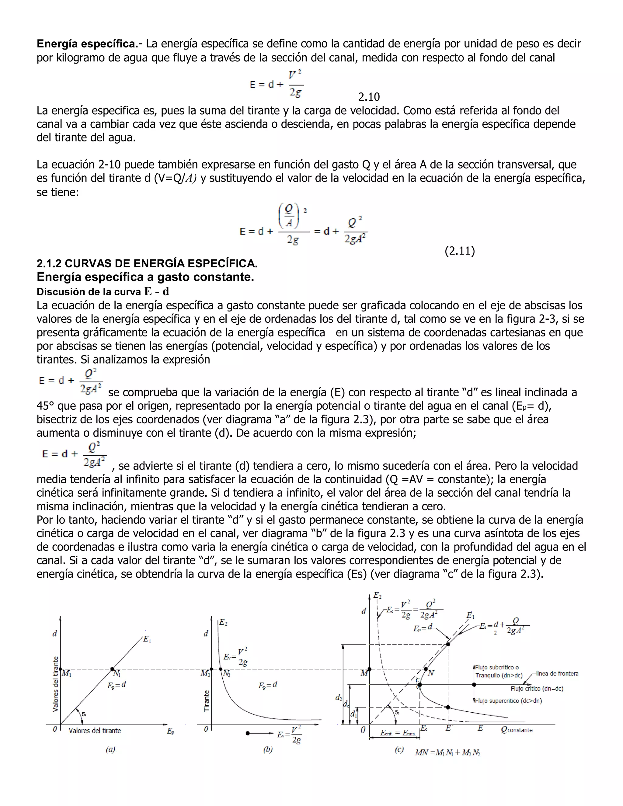 Energía específica | PDF