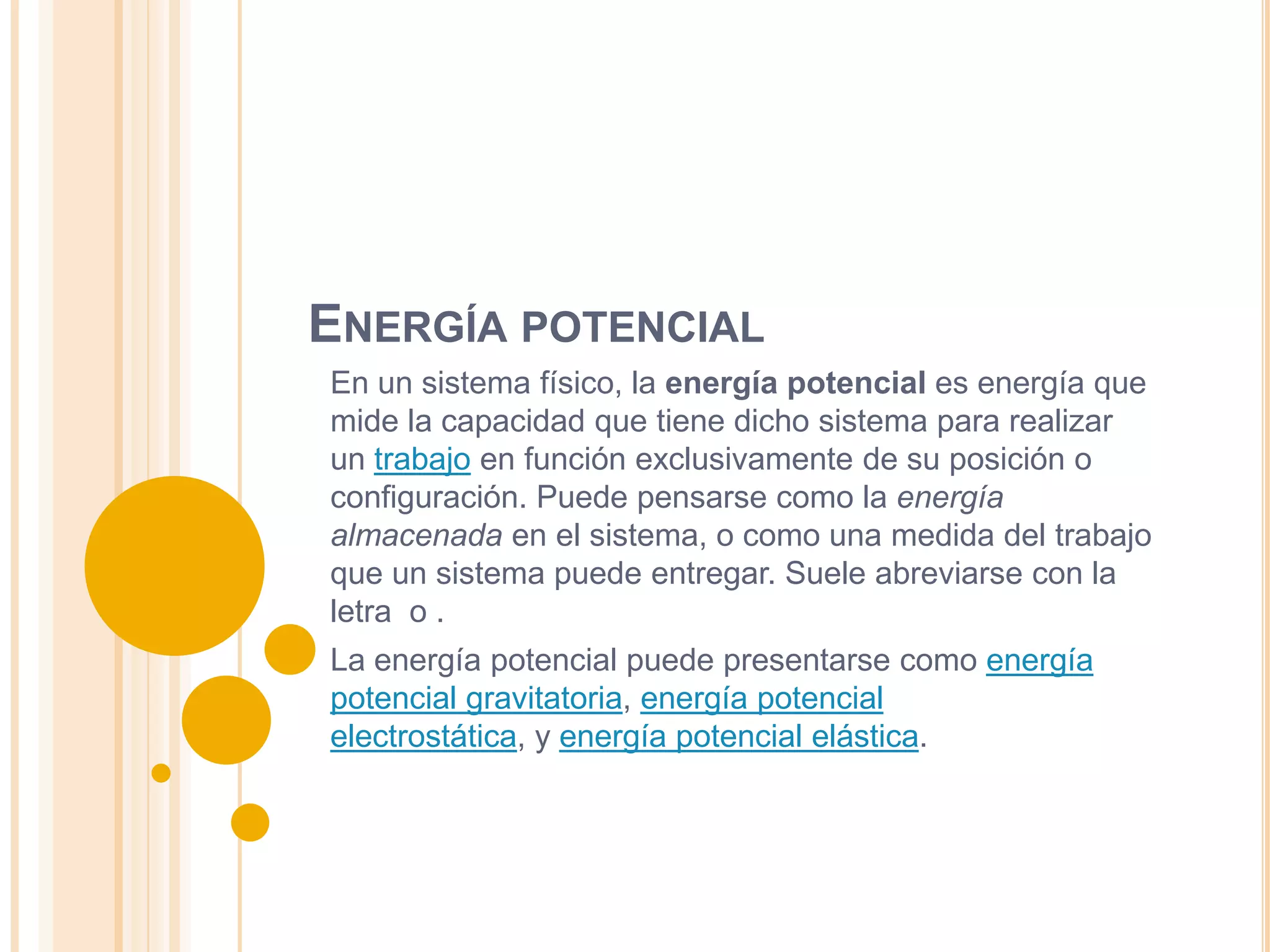 Energía potencial y cinetica | PPT
