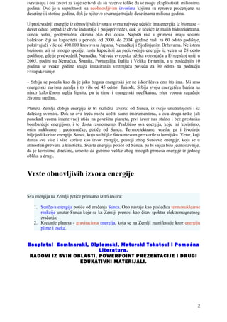 Energetike solarna, vodena energija.. | PDF