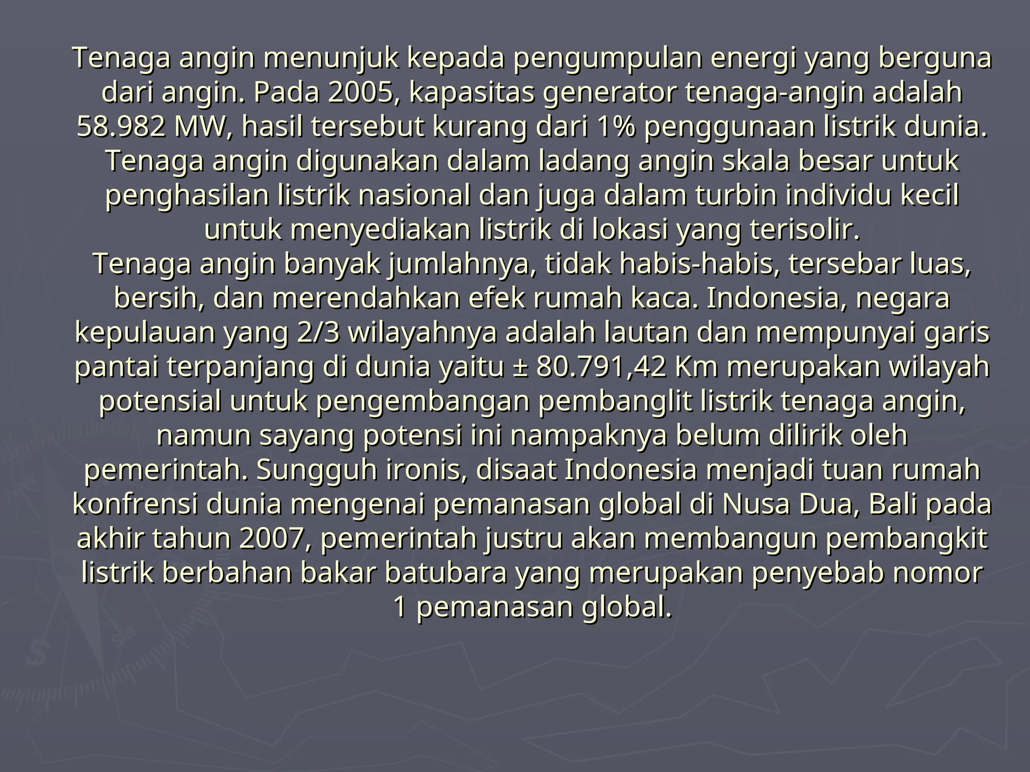 PRESENTASI PEMBANGKIT LISTRIK TENAGA ANGIN | PPT