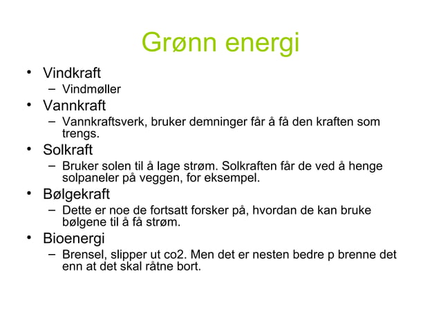 Energi Og Elektrisitet | PPT