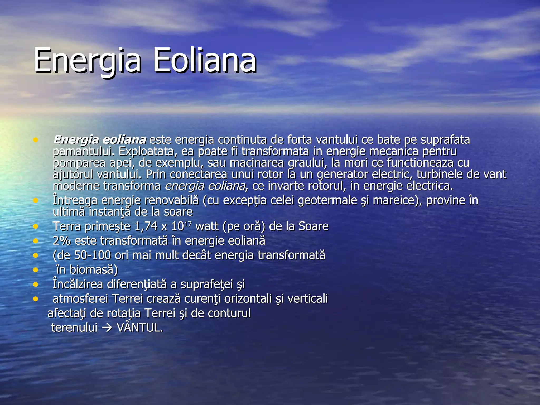 Energia Eoliana | PPS