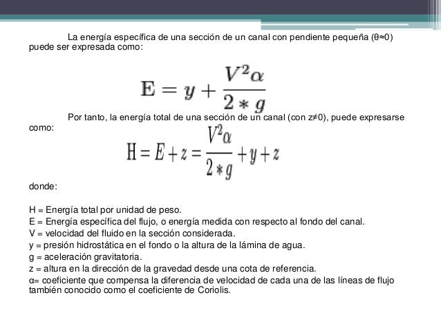 Energia especifica