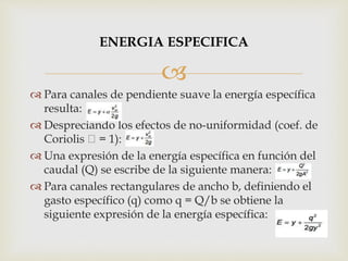 Energia especifica | PPT