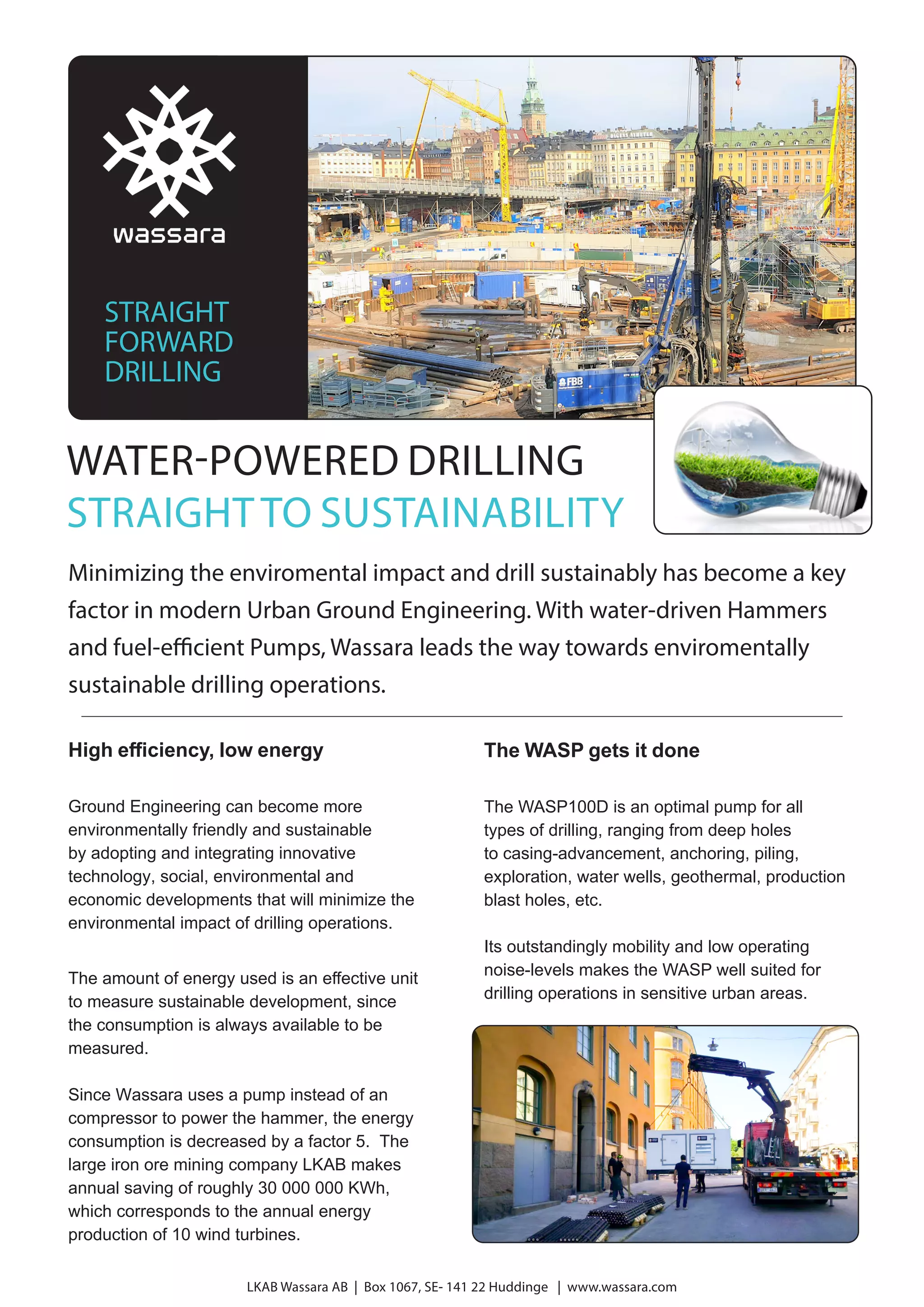 Wassara - Sustainable drilling | PDF