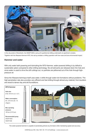 Wassara - Sustainable drilling | PDF