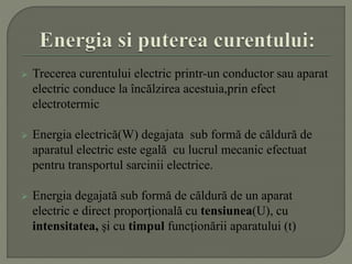 Energia si puterea curentului electric. | PPTX