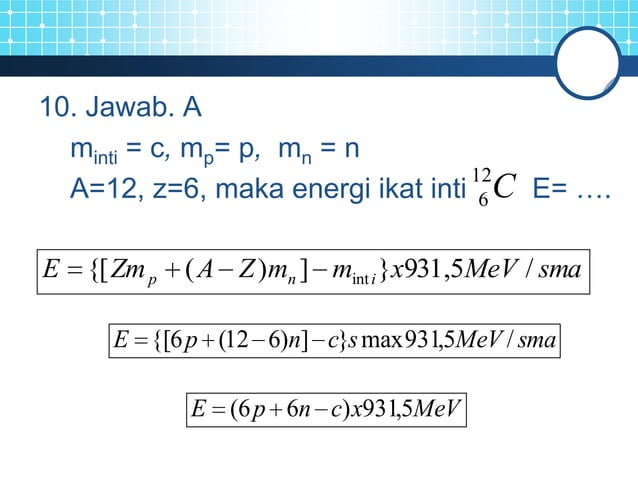 Energi Atom dan Inti, NIRSAM | PPTX