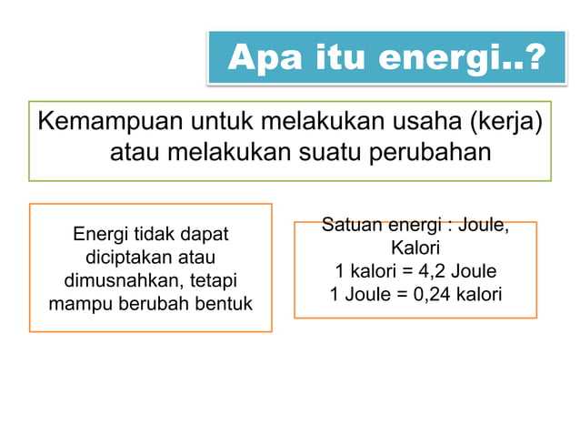 Energi dalam kehidupan | PPTX