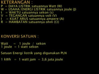 Energi dan Daya Listrik | PPTX