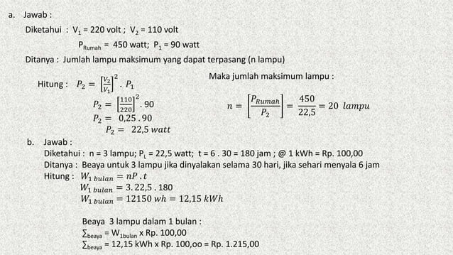 Energi dan daya listrik | PPTX