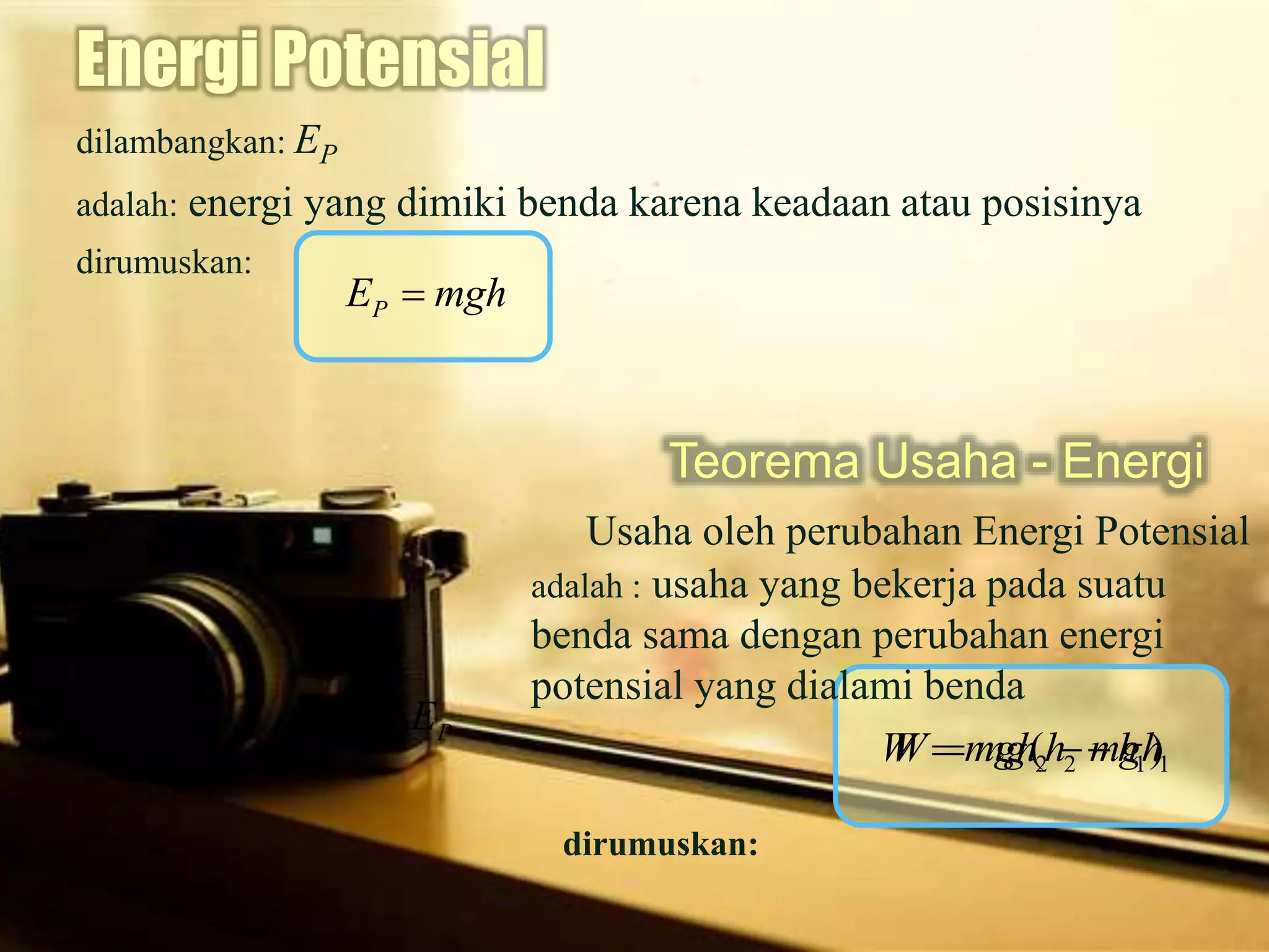 Energi dan usaha | PPTX