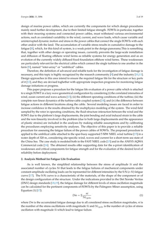 Fatigue Life Assessment for Power Cables in Floating Offshore Wind ...