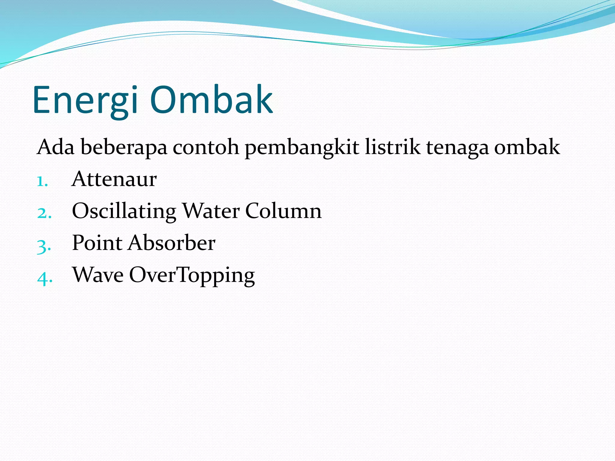 Energi gelombang laut | PPTX