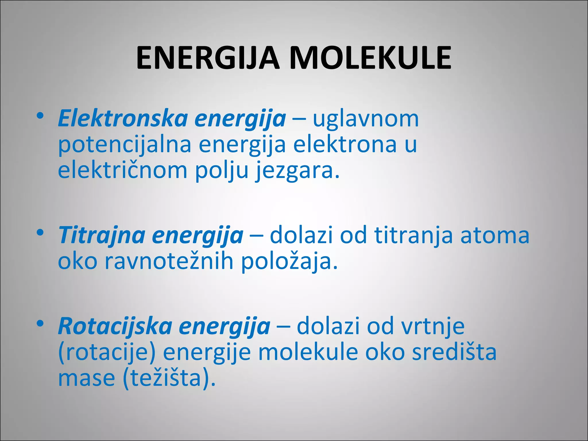 Energijski spektri 5 | PPT