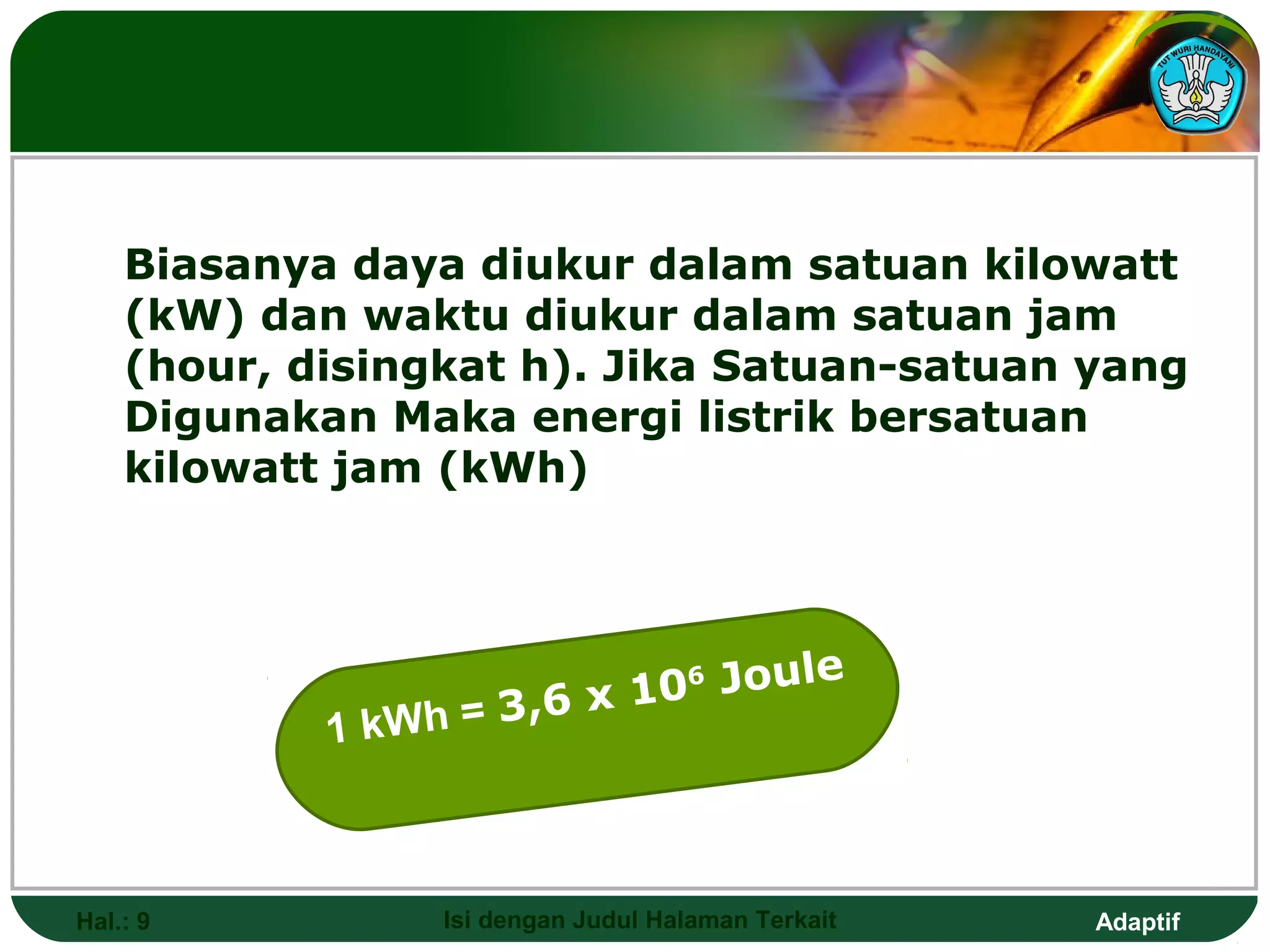 Energi listrik | PPT