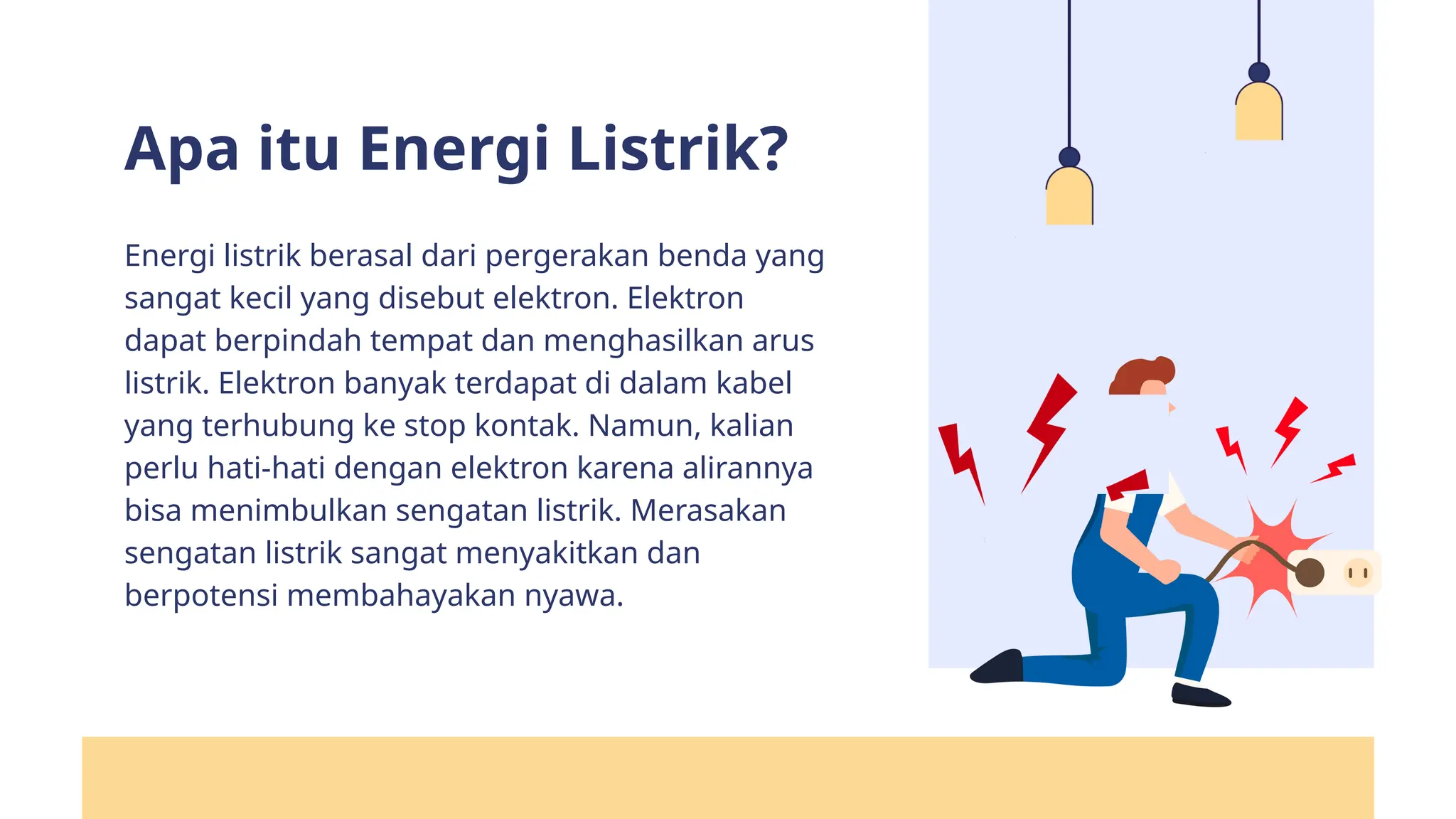 Energi Listrik IPAS Presentasi Pendidikan Ungu Kuning Ilustrasi ...