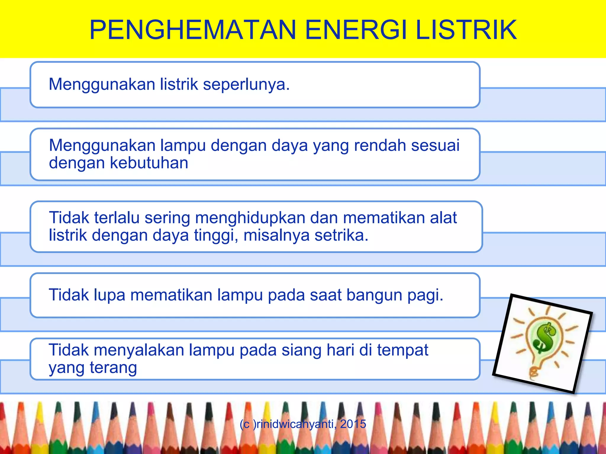 Materi Energi Listrik - IPA Sekolah Dasar Kelas 6 Semester II | PPTX