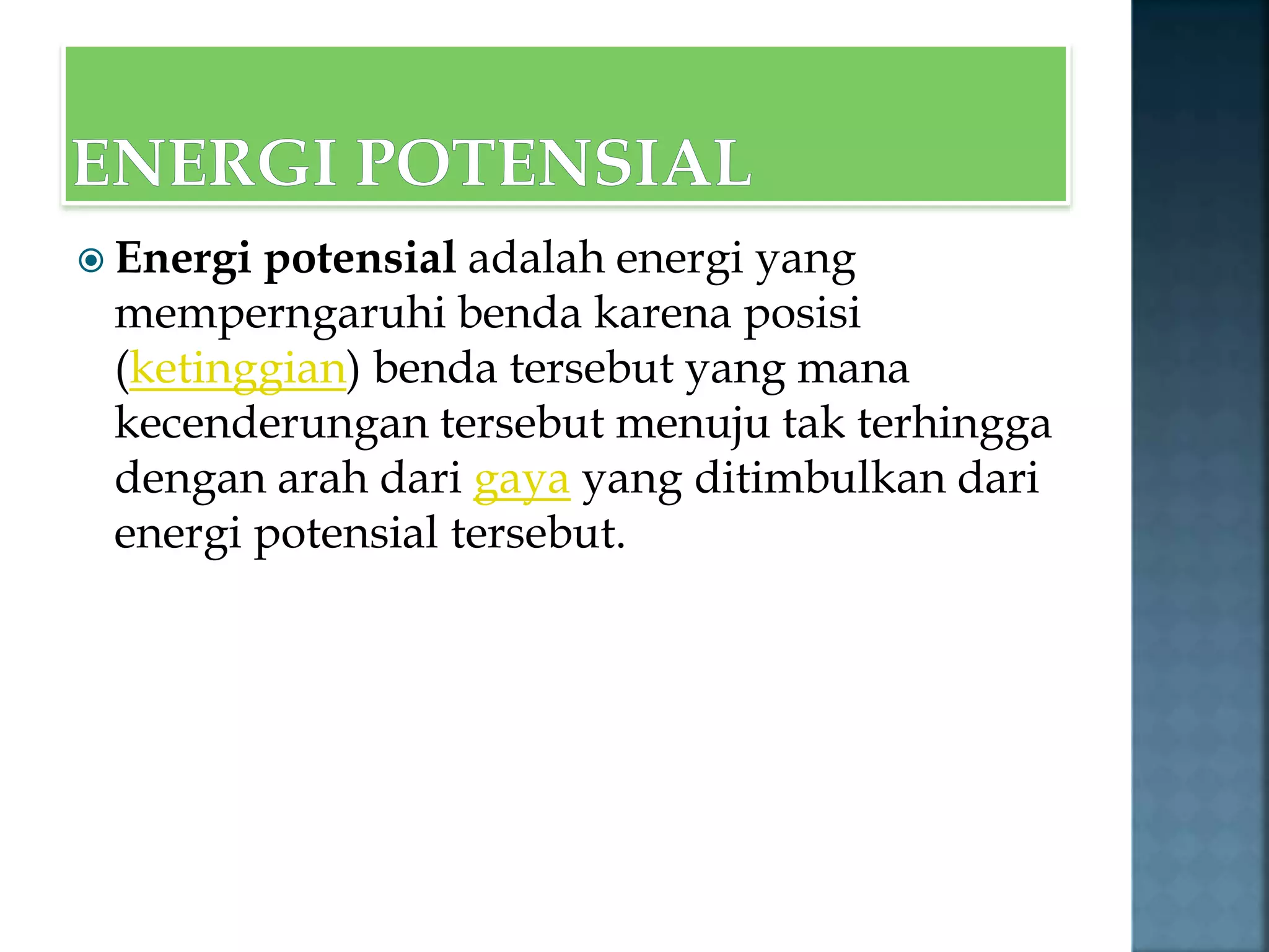 Energi potensial | PPTX