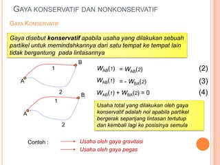 Energi potensial dan konservasi energi | PPTX