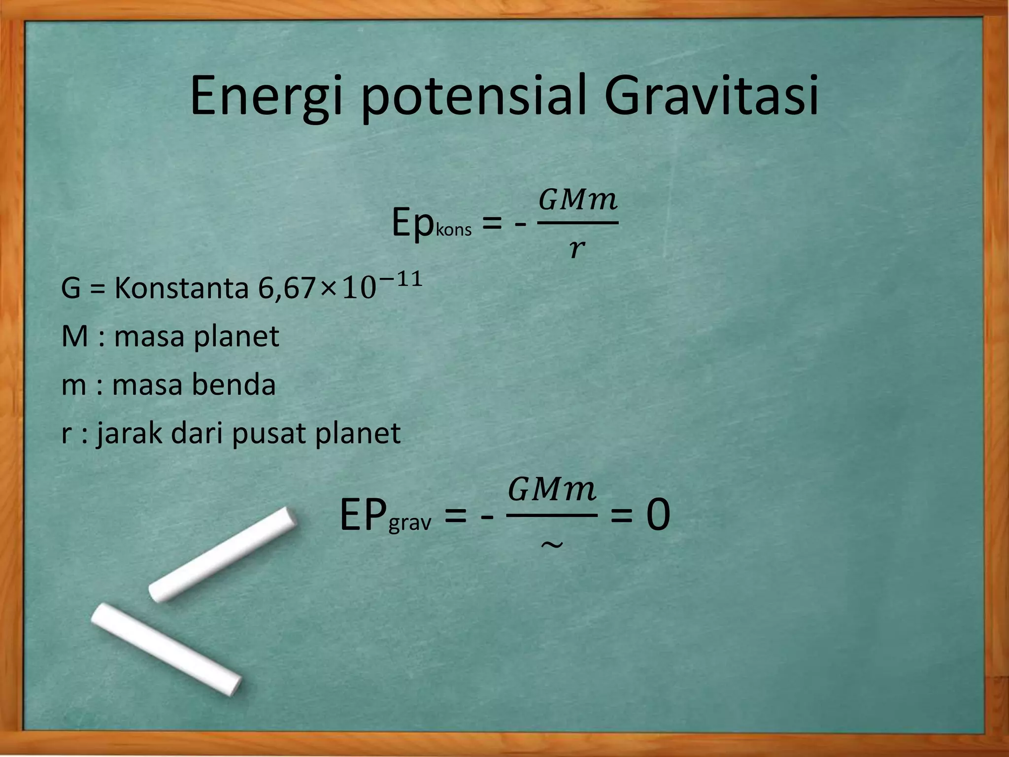 Energi potensial gravitasi | PPTX