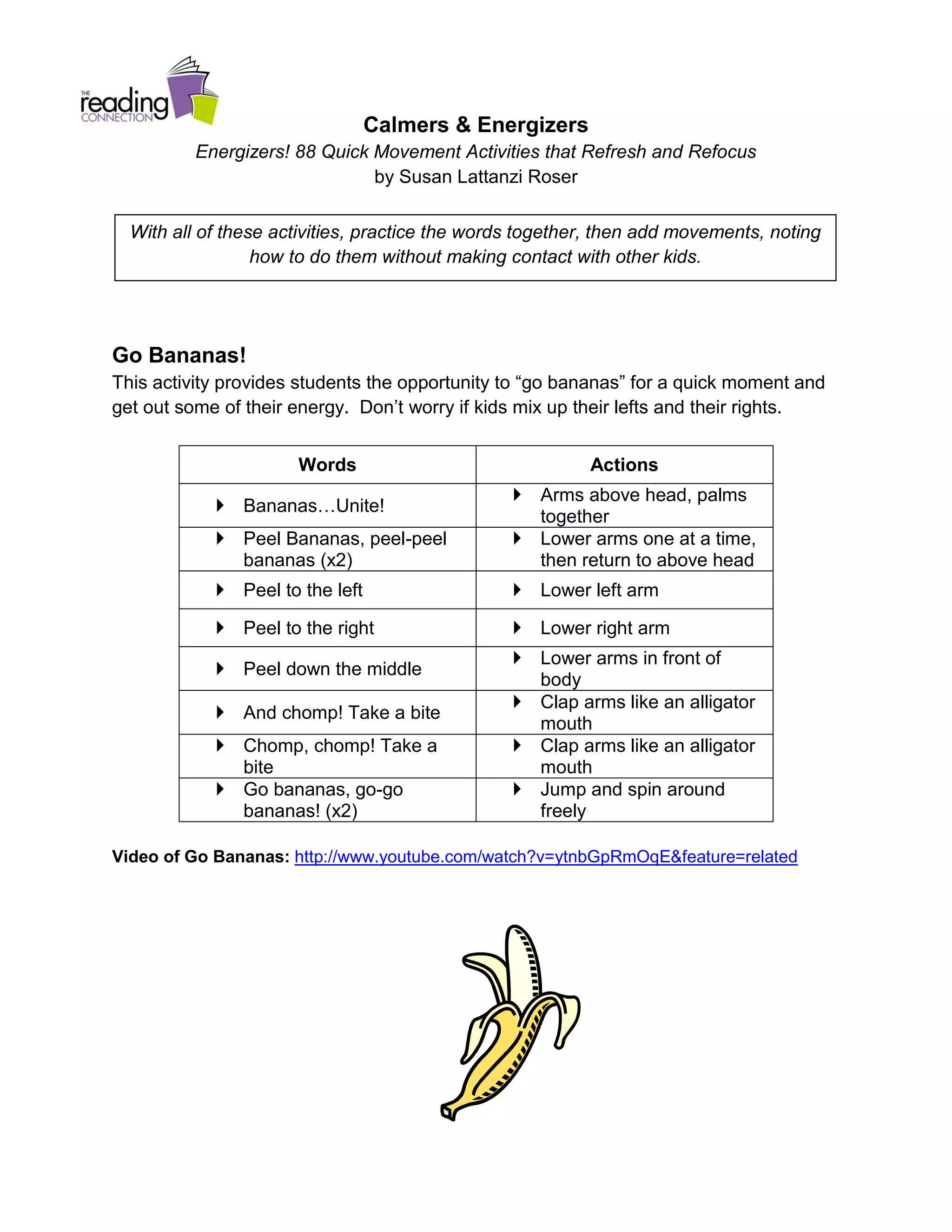 Energizers compliation handout | PDF