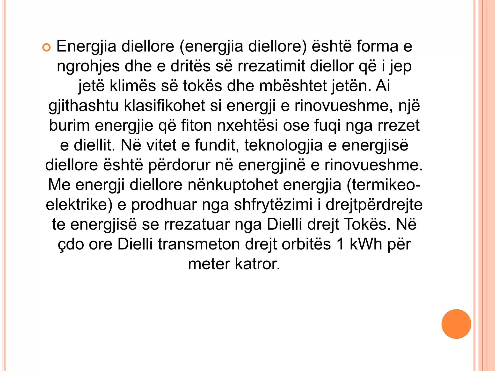 Energjia diellore | PPTX