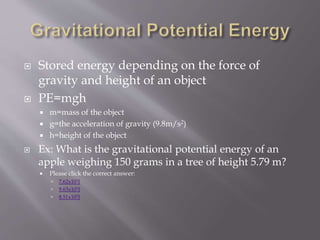 Physics Energy Lesson | PPT