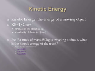 Physics Energy Lesson | PPT