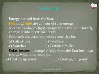 science form 1 chapter 6 sources of energy | PPTX