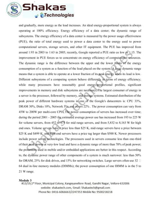 ENERGY-AWARE LOAD BALANCING AND APPLICATION SCALING FOR THE CLOUD ...