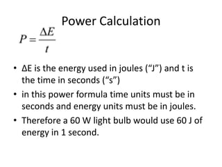 Energy at home calculation lesson | PPTX