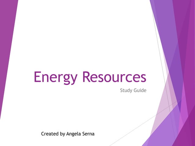 Energy resources | PPT