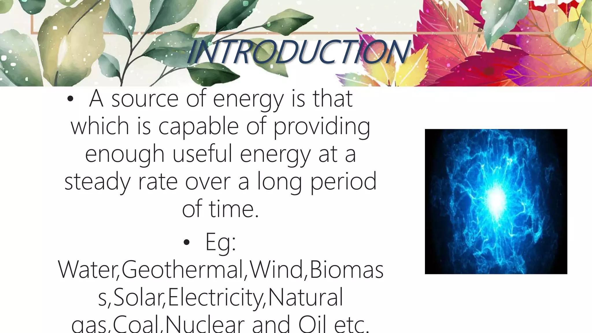 Sources Of Energy | PPT