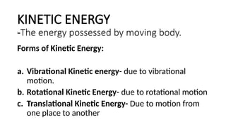 types of Energy lesson for grade eight students | PPTX