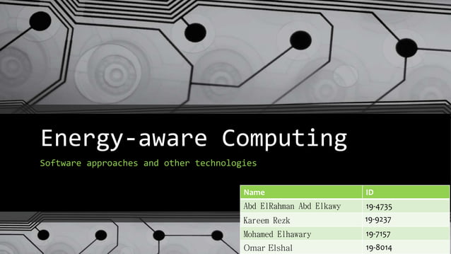 Energy-aware Computing | PPTX