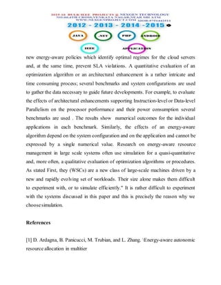 ENERGY-AWARE LOAD BALANCING AND APPLICATION SCALING FOR THE CLOUD ECOSYSTEM | DOCX