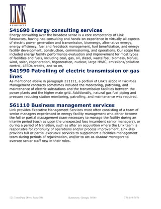 Energy Consulting SDVOSB NAICS Experience | PDF