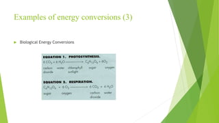 Energy Conversions Presentation | PPTX