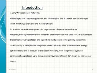 Energy efficient communication techniques for wireless micro sensor ...