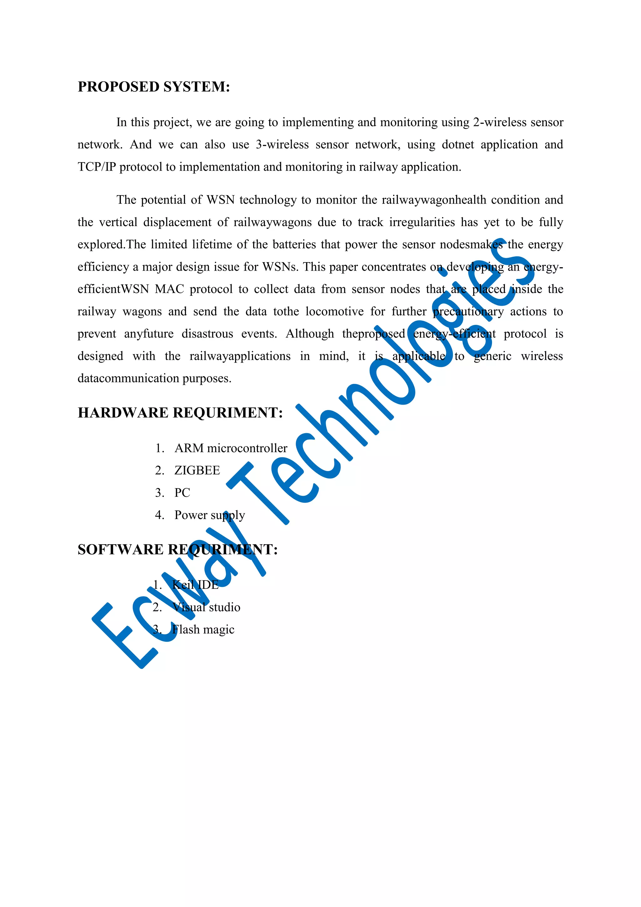 Energy Efficient Wireless Mac Protocolsfor Railway Monitoring