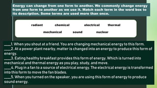 Energy Transformation and Different kinds of Energy .pptx