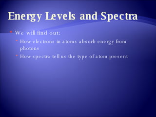 Energy Levels And Spectra | PPT